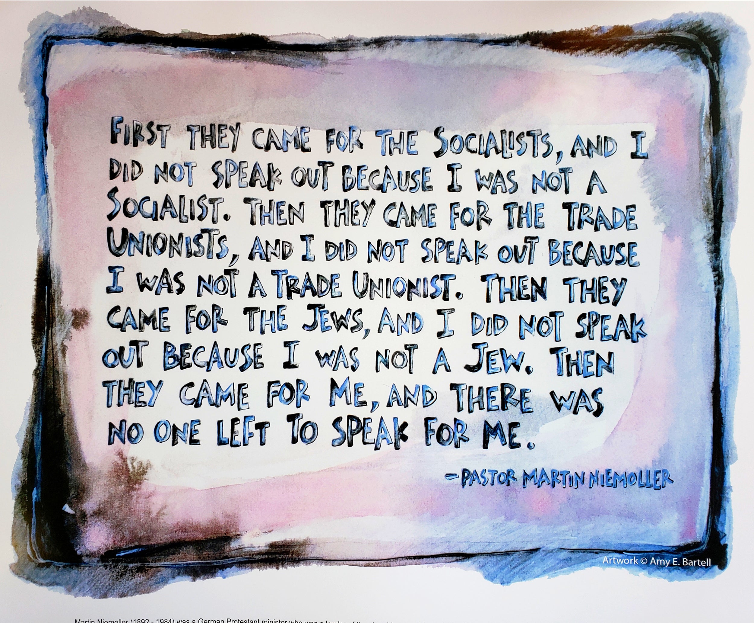 Pastor Niemoller Quotes First They Came For The Jews First They Came